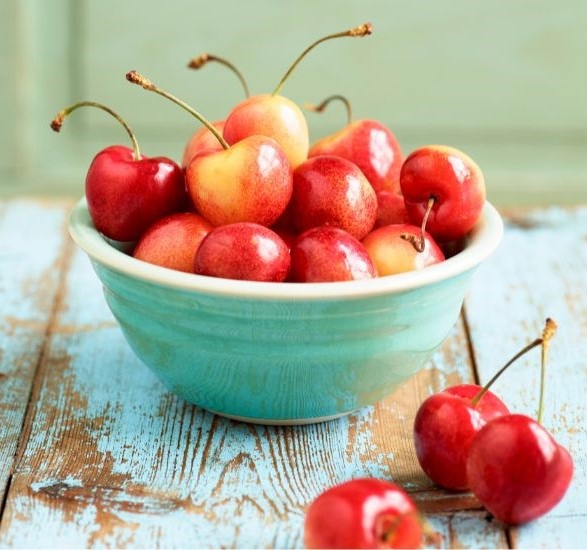 Rainier Cherry Streusel Mini-Pies — Blooming Junction